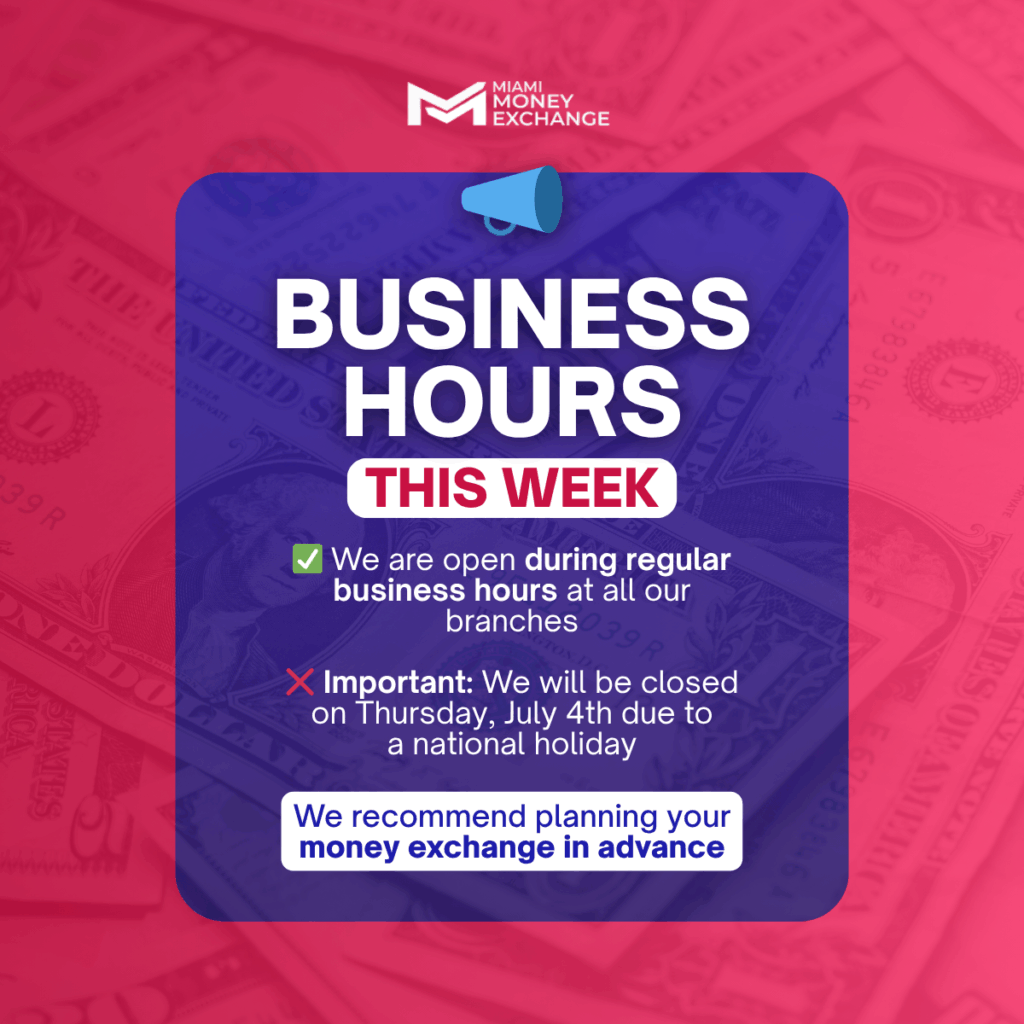 Currency Exchange in Miami | Best Rates in Hialeah, Doral & Downtown